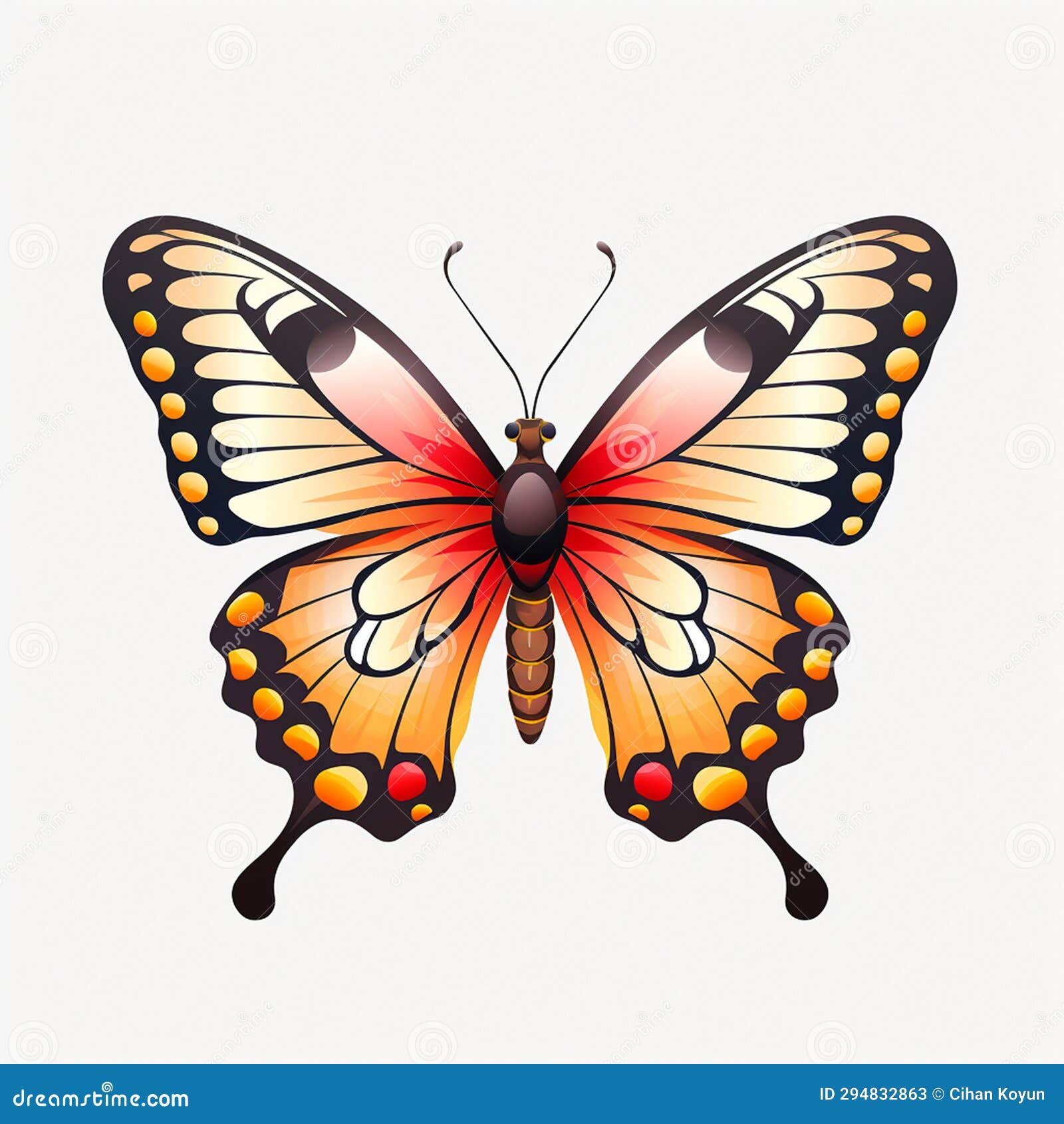 Butterflies Perched on a Leaf Their Wings Folded Close To Their Bodies ...