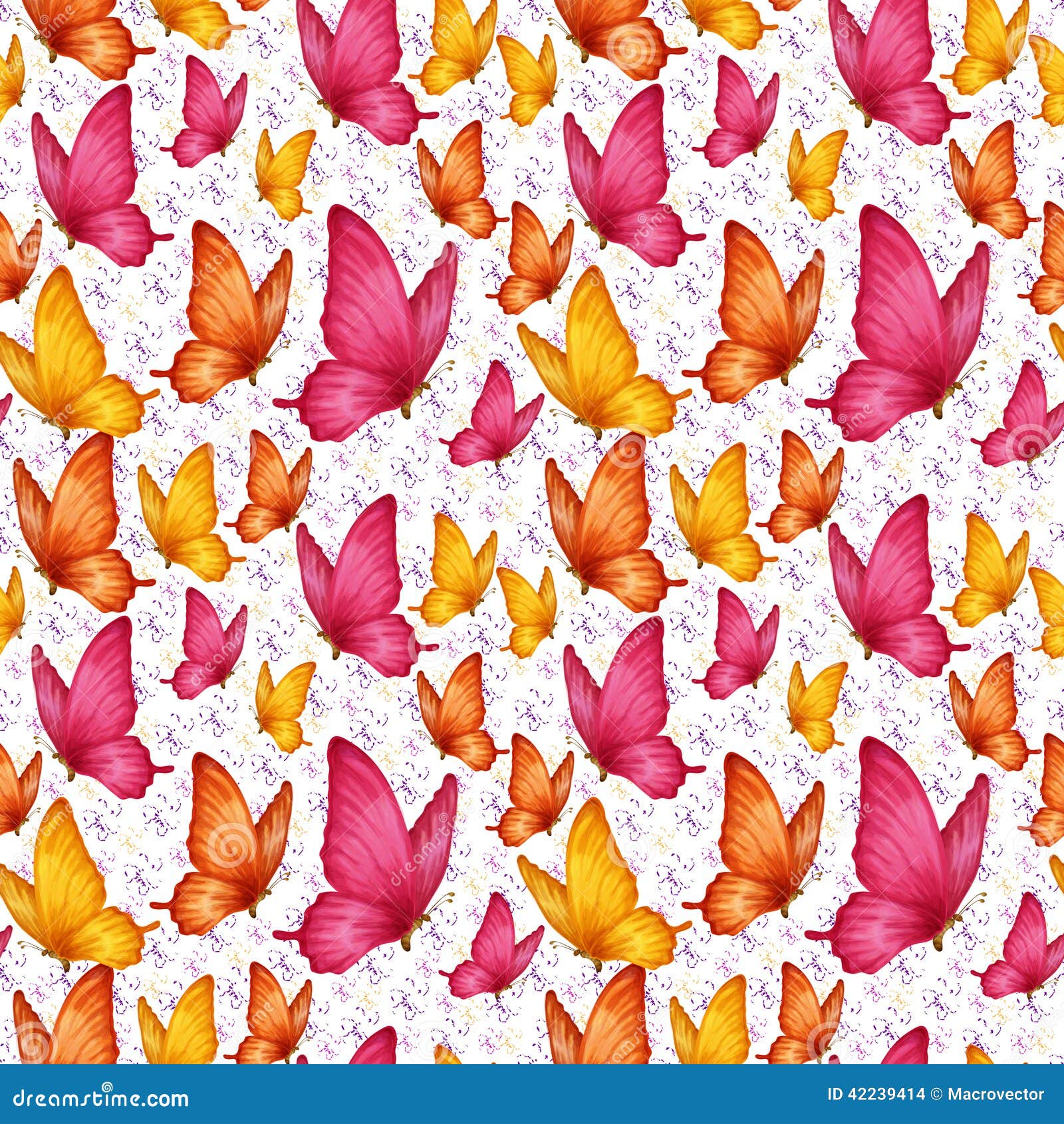 Butterflies Seamless Pattern Stock Vector - Illustration of bright ...