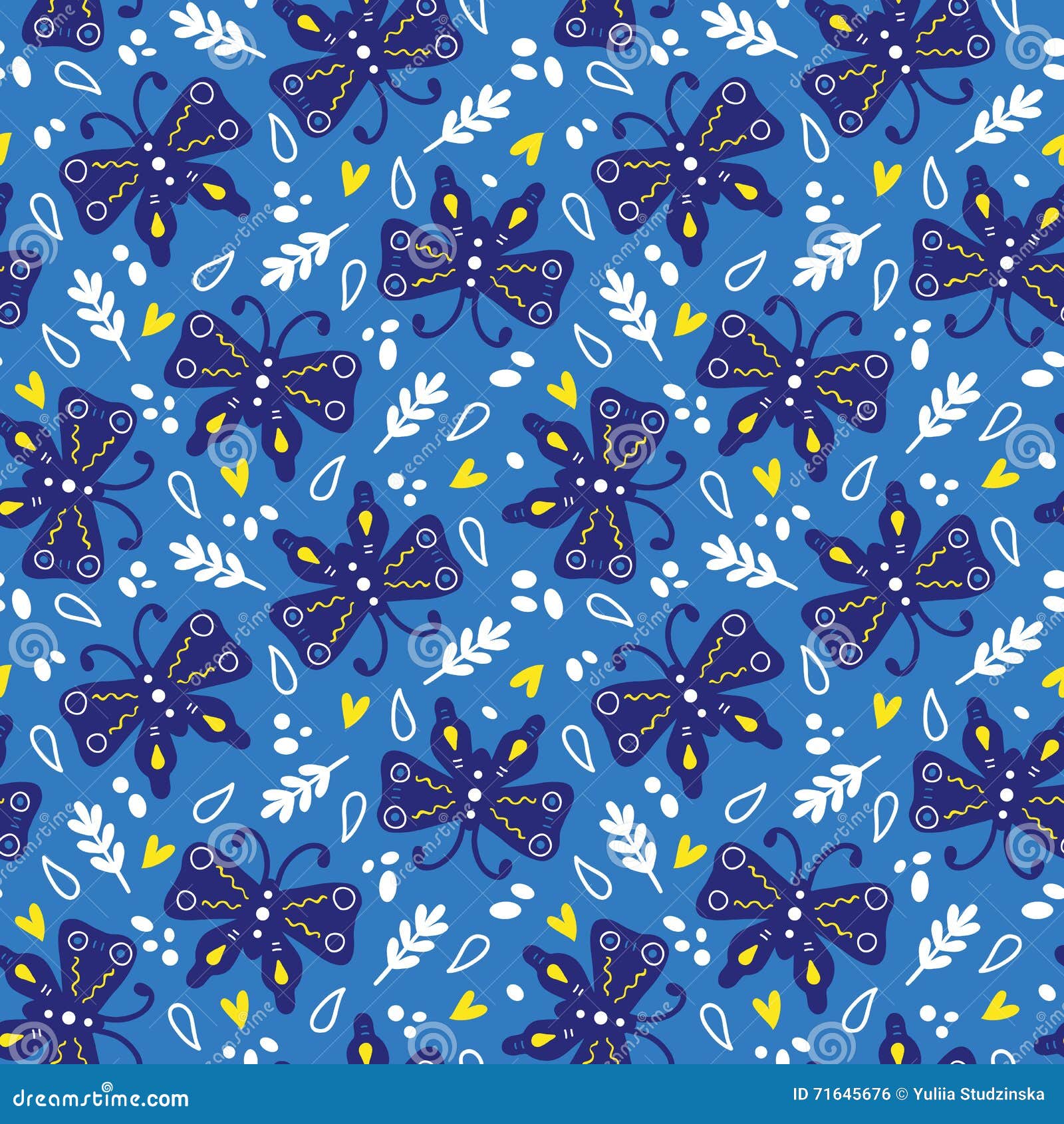 Butterflies Seamless Pattern. Stock Vector - Illustration of scrap ...