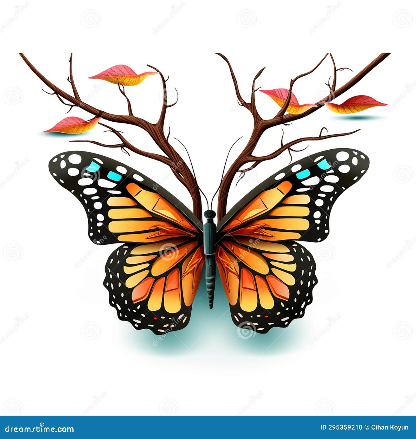 Butterflies on a Tree a Symbol of Strength and Resilience Stock ...
