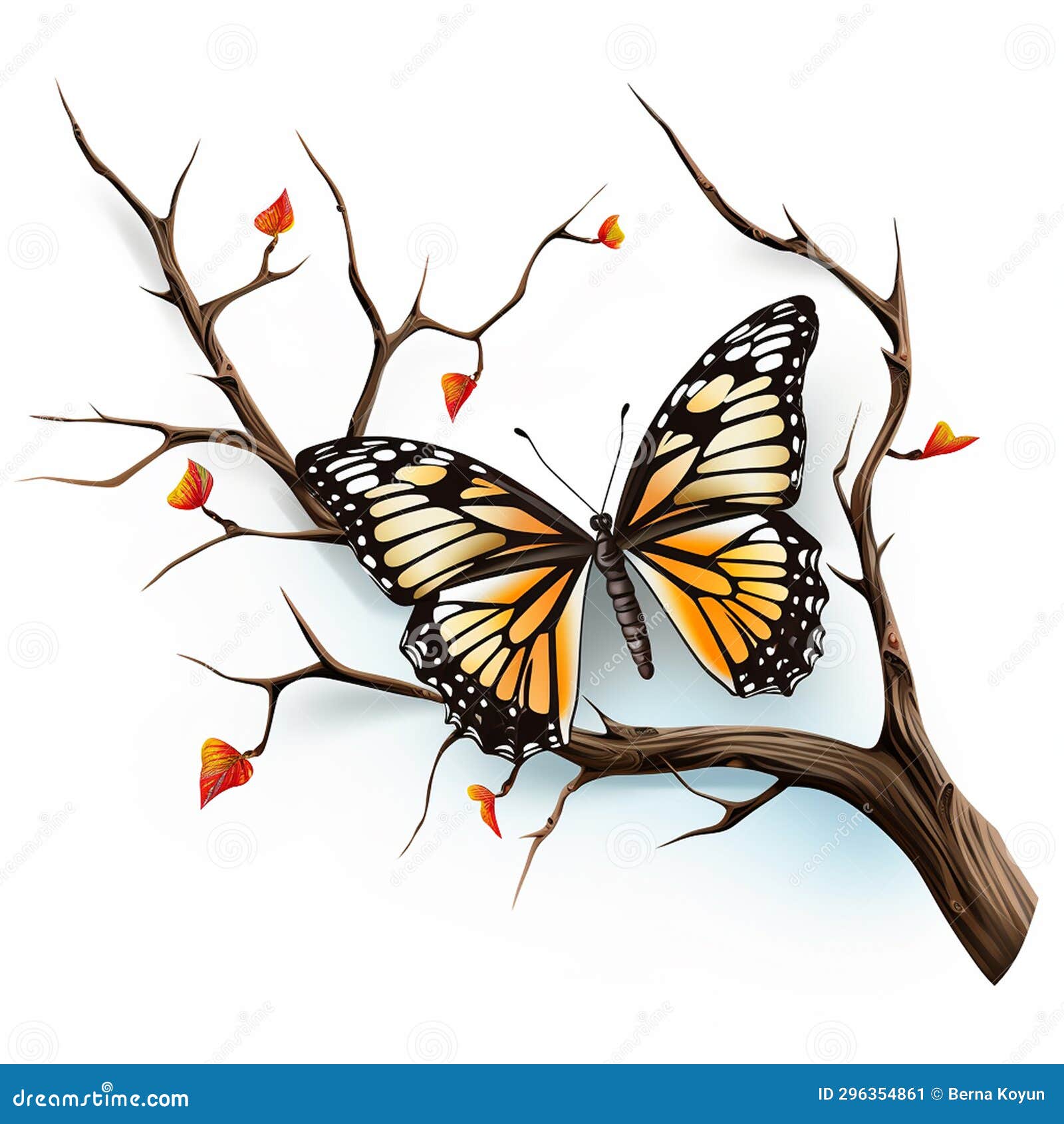 Butterflies on a Tree a Symbol of Strength and Resilience Stock ...