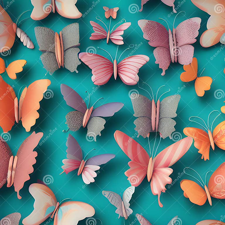 Butterfly Abstract Background, with Lot of Different Butterfly, Random ...