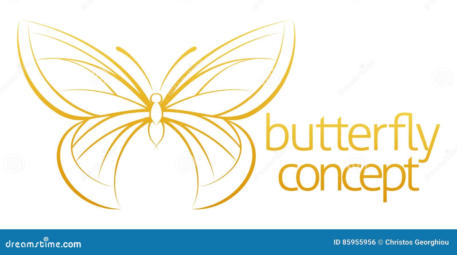 Butterfly abstract concept stock vector. Illustration of symbol - 85955956