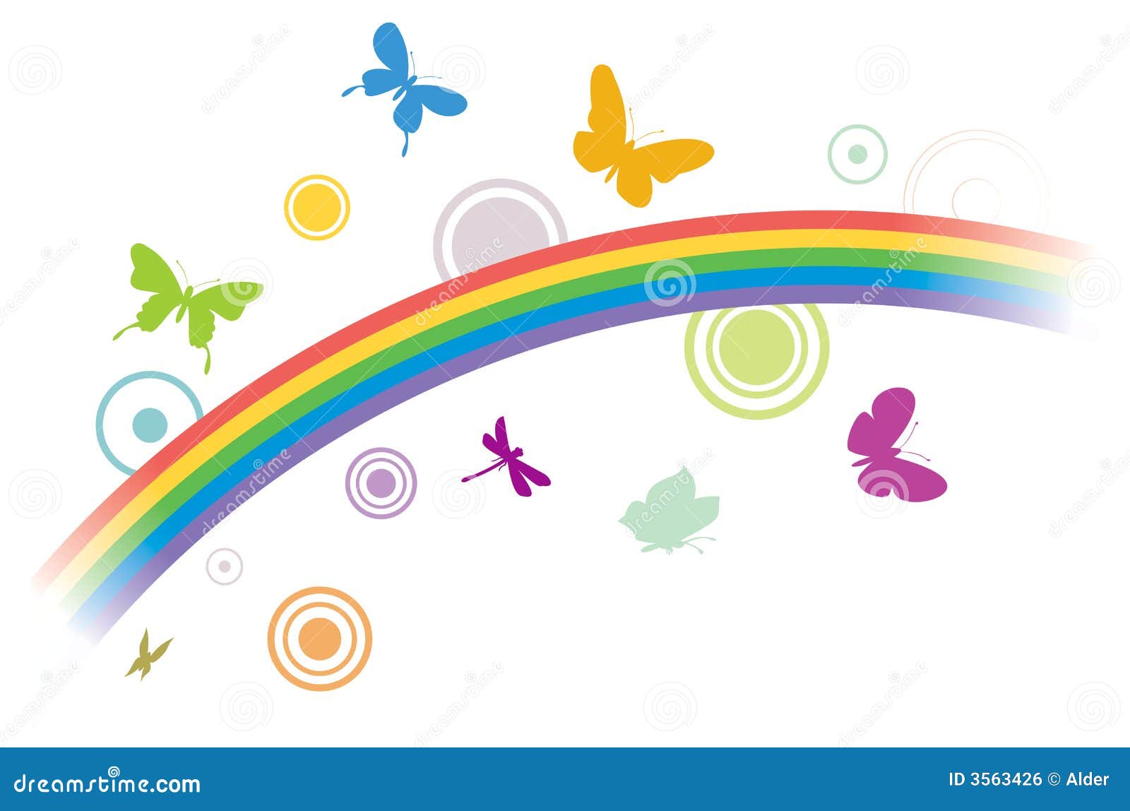 Butterfly Abstract & Rainbow Stock Vector - Illustration of flying ...
