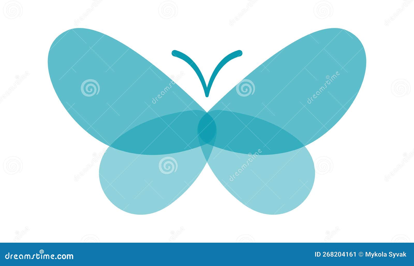 Butterfly Abstract Shape Design Flat Icon Stock Vector - Illustration ...