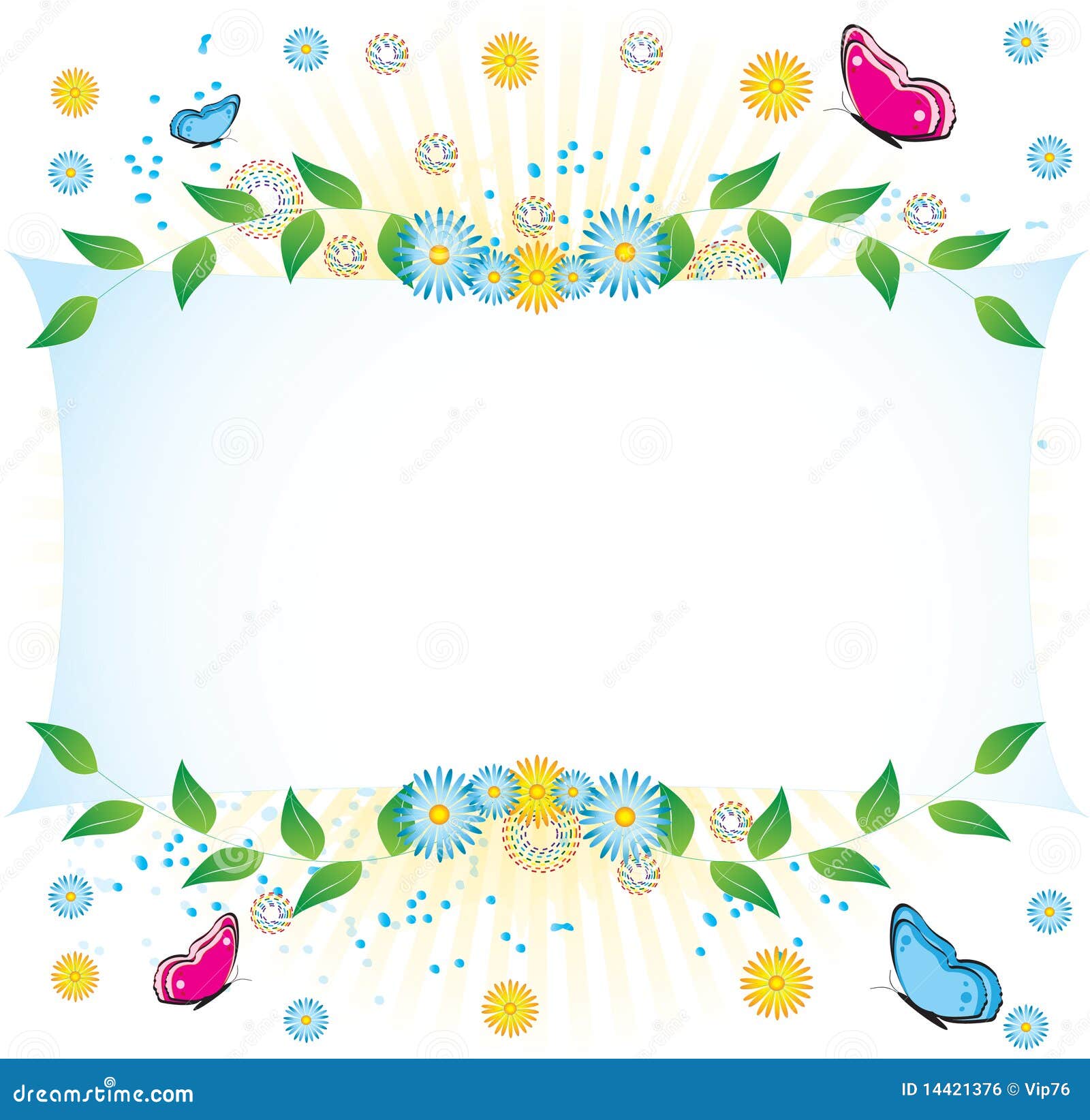 Butterfly banner stock vector. Illustration of drawing - 14421376