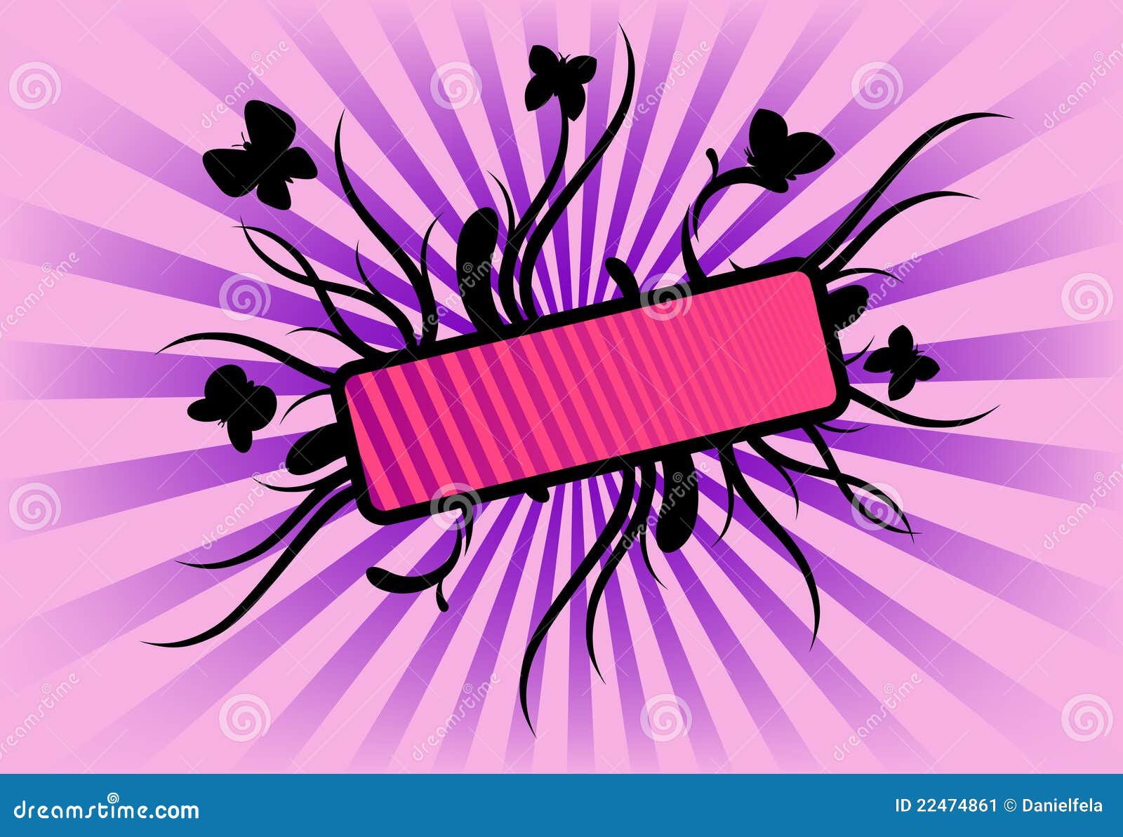 Butterfly Banner stock vector. Illustration of leaf, plant - 22474861