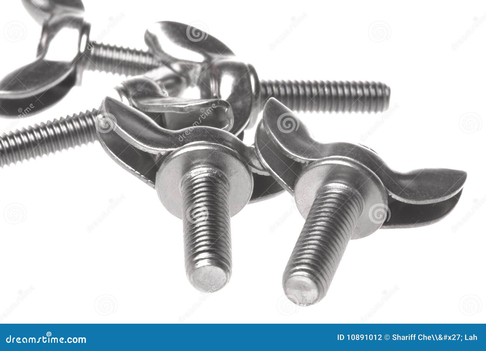 Butterfly Bolts Macro Isolated Stock Photo - Image of fastener, closeup ...