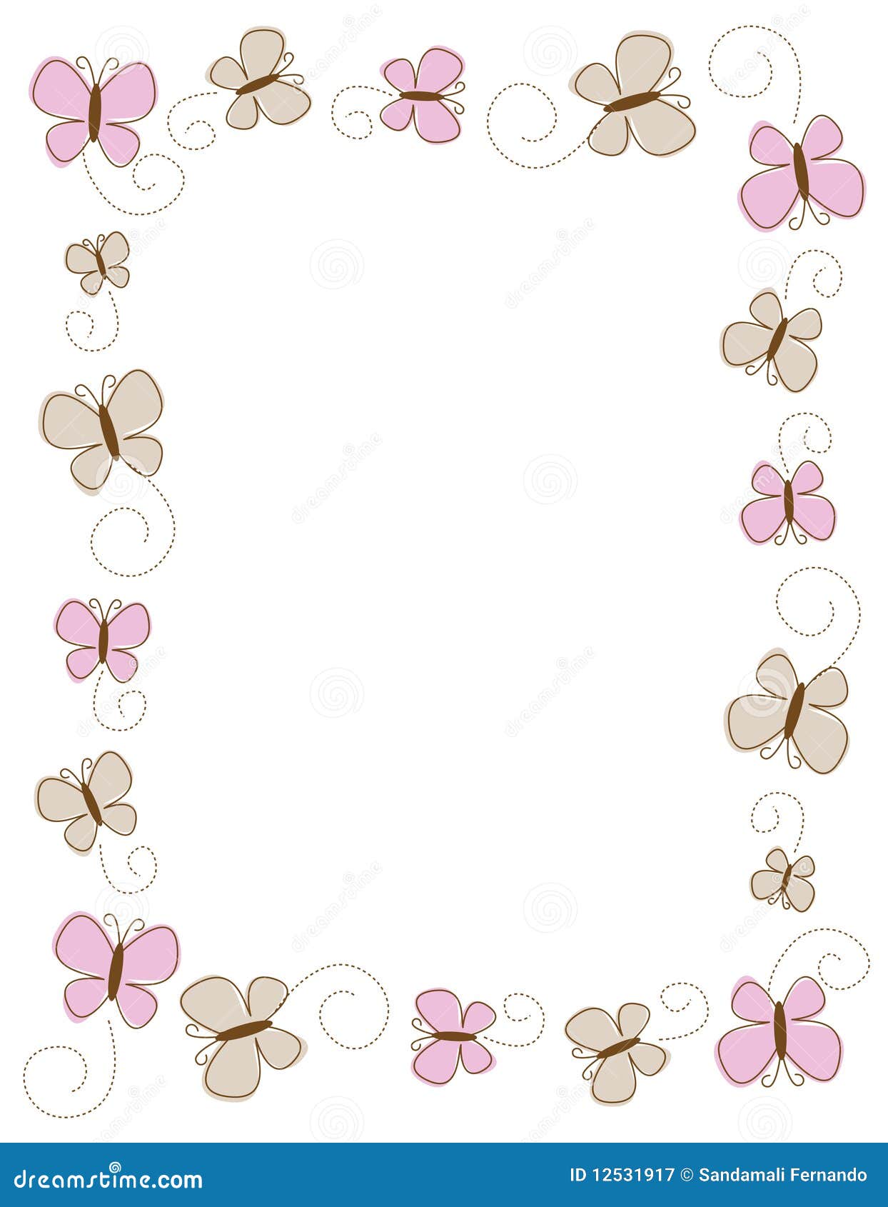 Butterfly border stock vector. Illustration of border - 12531917 Butterfly border stock vector. Illustration of border - 12531917