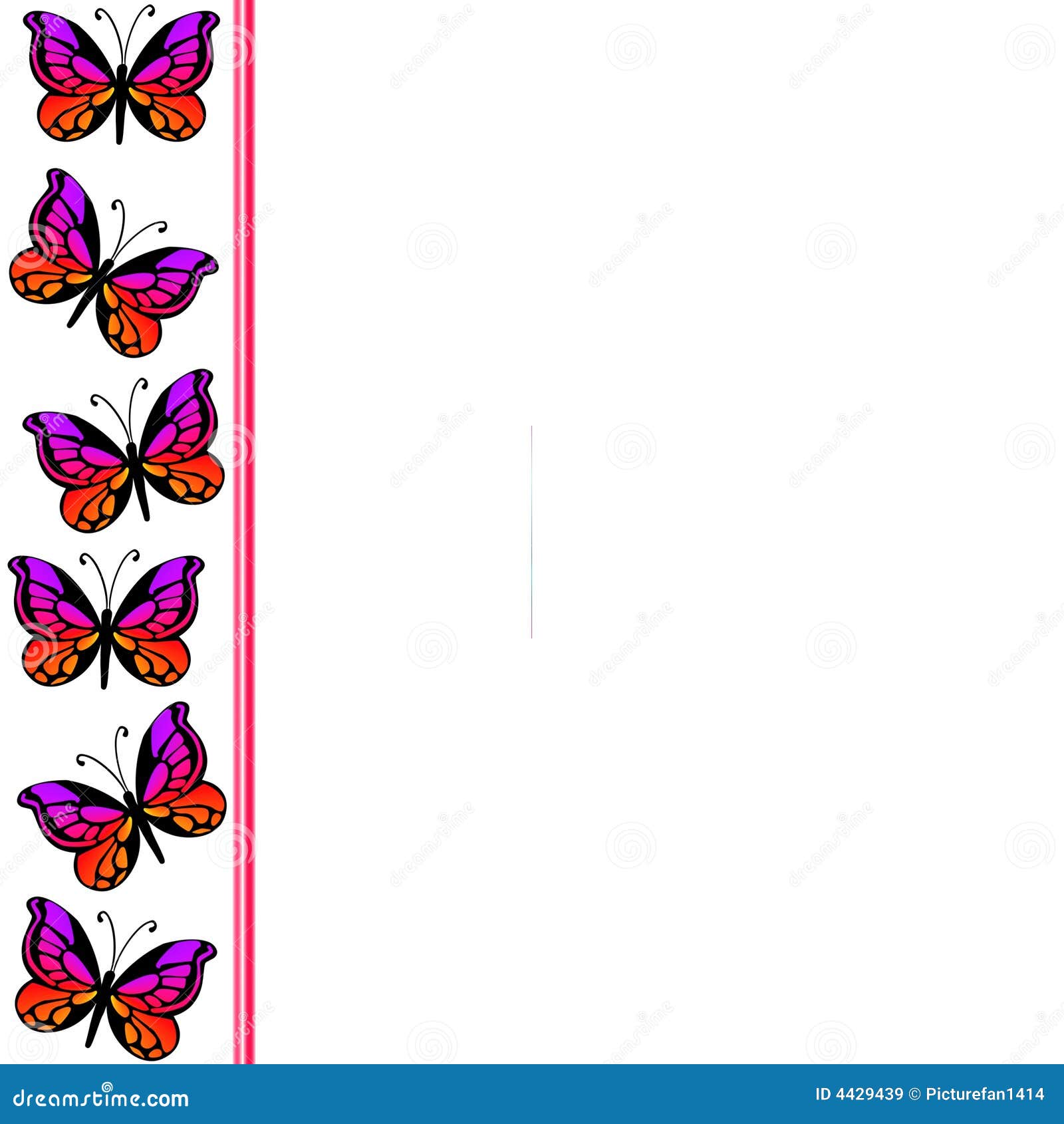 Butterfly Border 2 stock illustration. Image of insects - 4429439