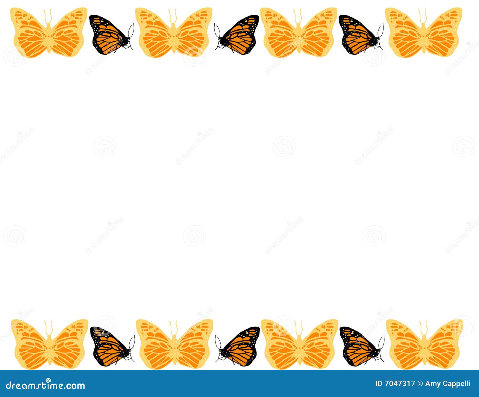 Butterfly Border stock illustration. Illustration of boarder - 7047317