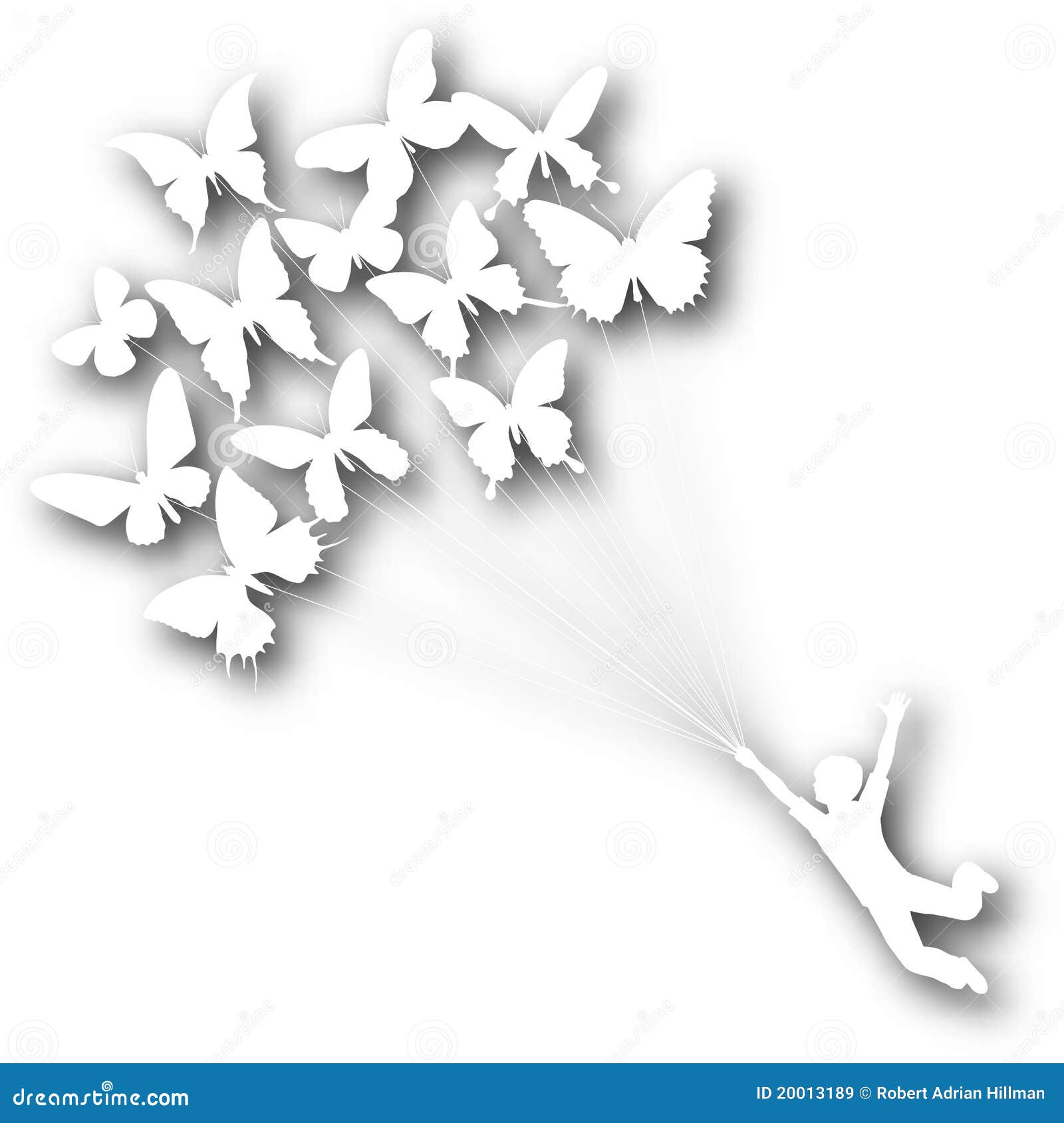 Butterfly Boy Cutout Cartoon Vector | CartoonDealer.com #20013189