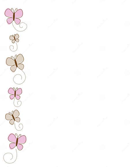 Butterfly / Butterflies Side Border Stock Vector - Illustration of bugs ...