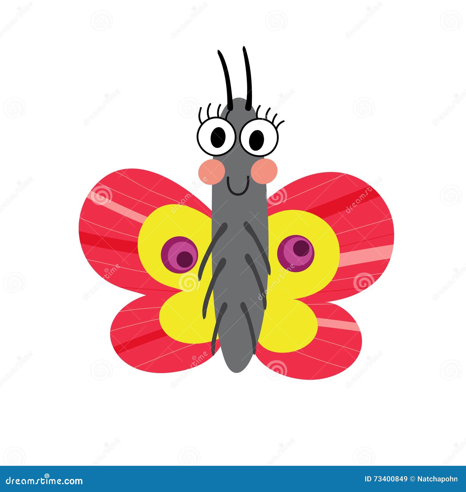 Butterfly Cartoon Character. | CartoonDealer.com #73400849
