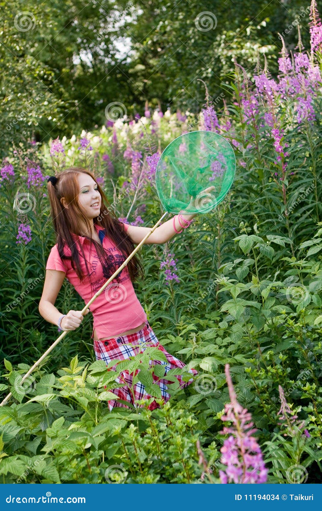 Butterfly Catcher stock photo. Image of barefoot, insects - 11194034