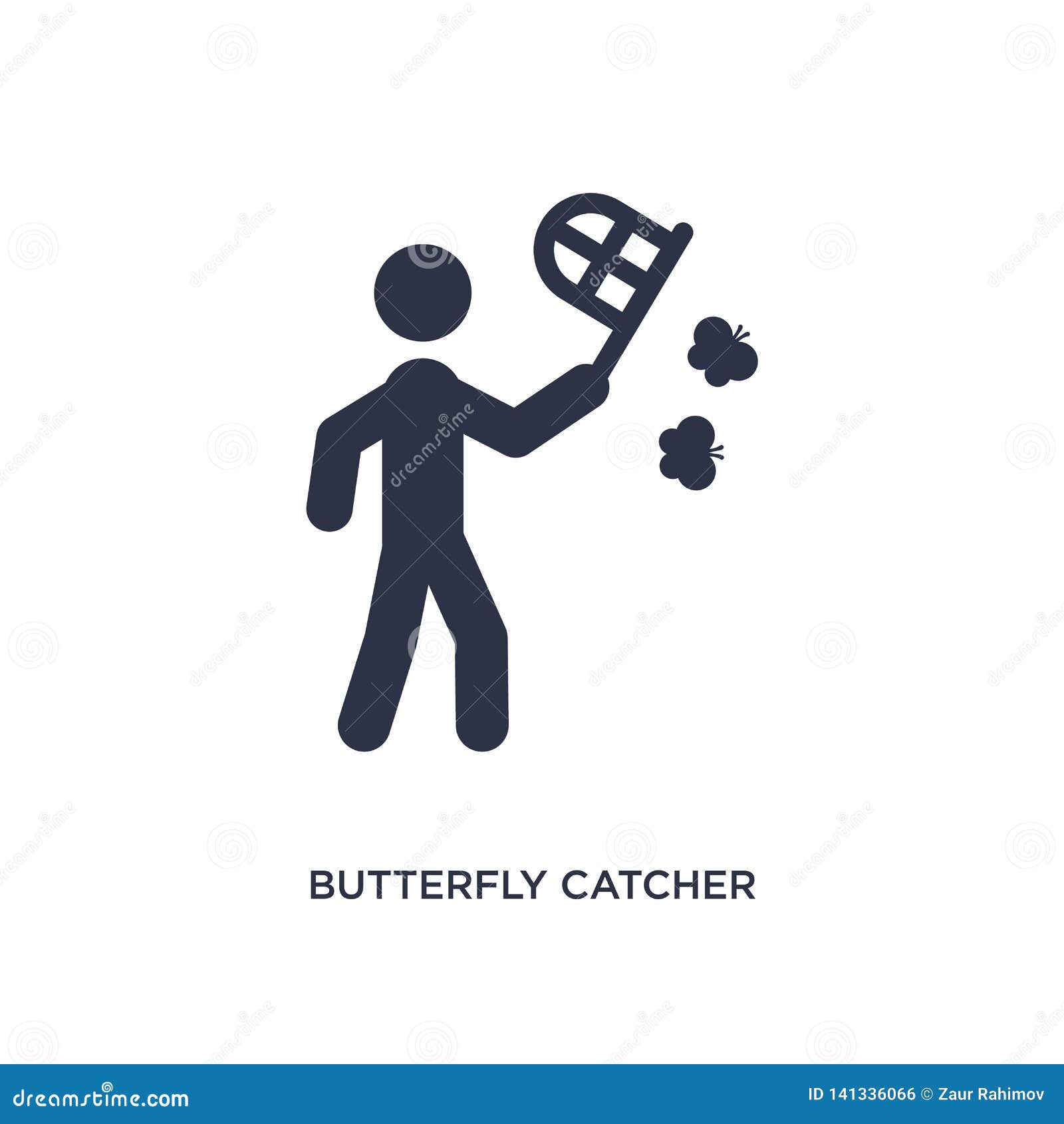 Butterfly Catcher Icon on White Background. Simple Element Illustration ...