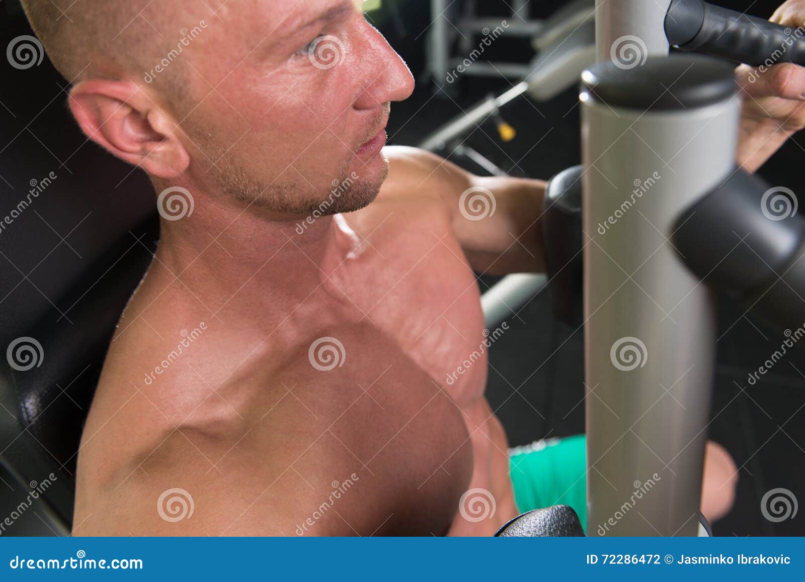 Butterfly Chest Exercise on Machine Stock Photo - Image of health ...