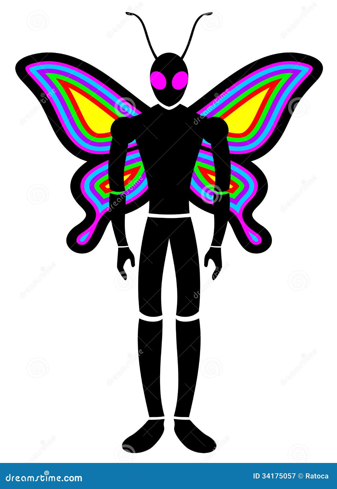 Butterfly color man stock vector. Illustration of butterfly - 34175057