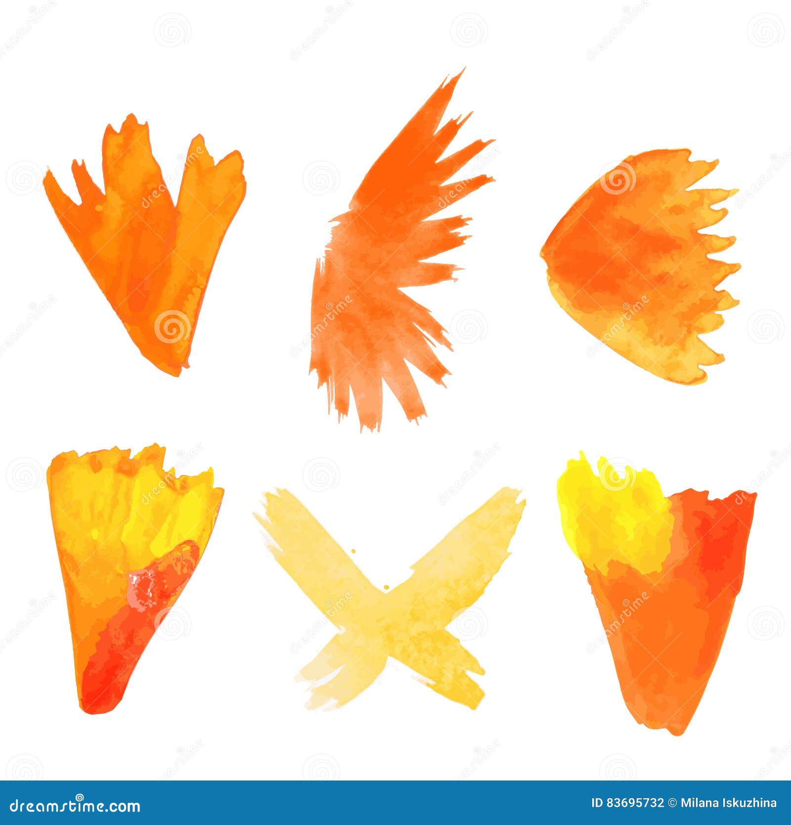 Butterfly Colored Splash Collection Set Stock Vector - Illustration of ...