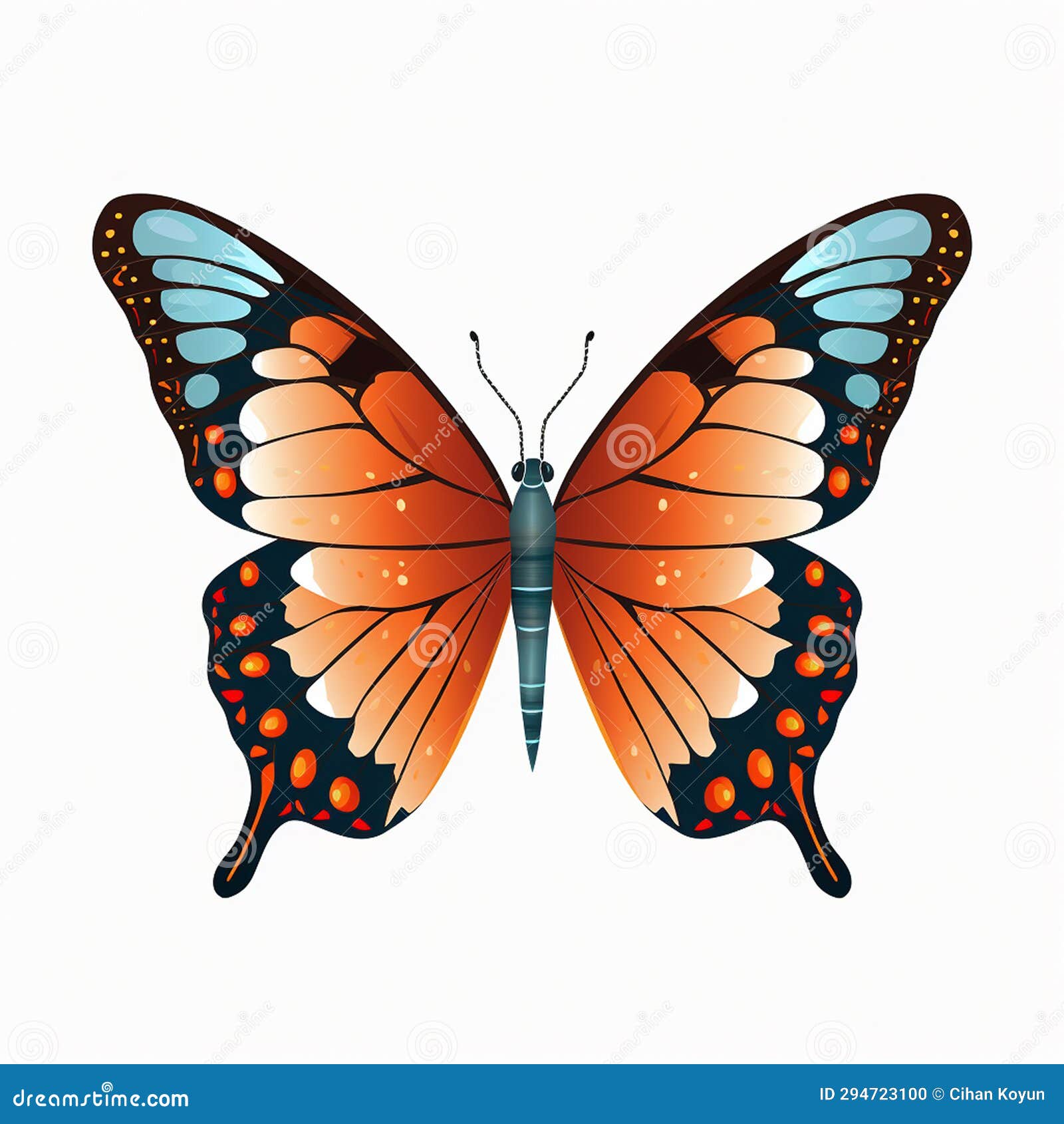 Butterfly colors stock illustration. Illustration of border - 294723100