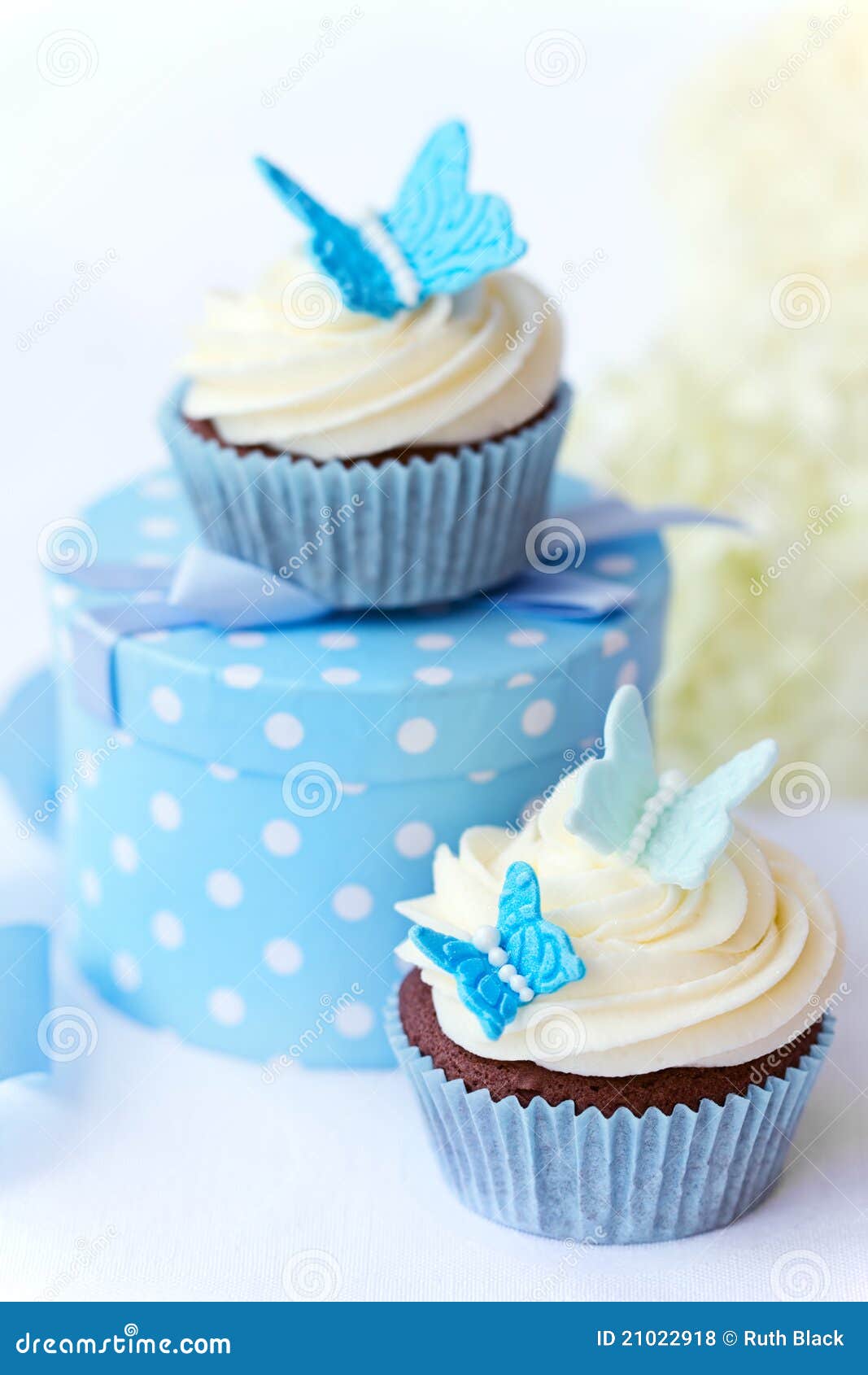 Butterfly cupcakes stock photo. Image of dessert, luxury - 21022918