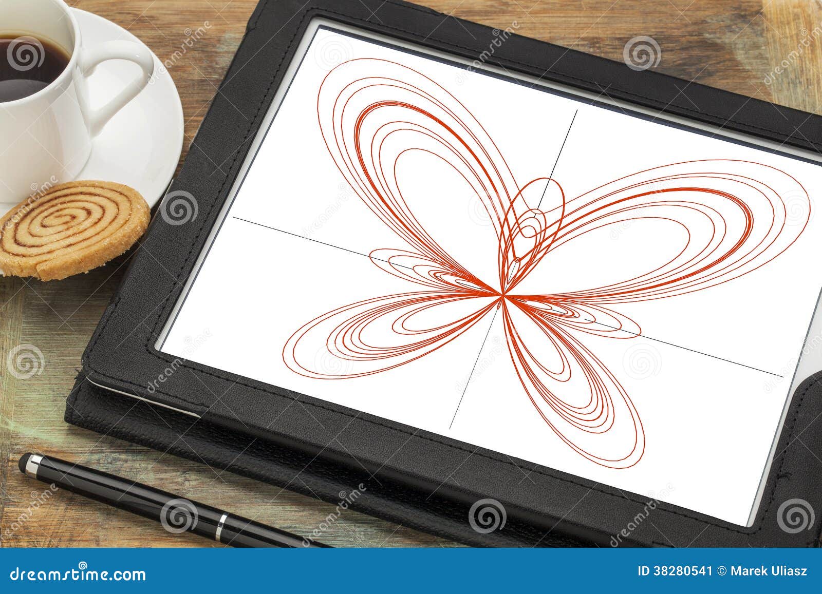 Butterfly Curve on a Digital Tablet Stock Image - Image of ...