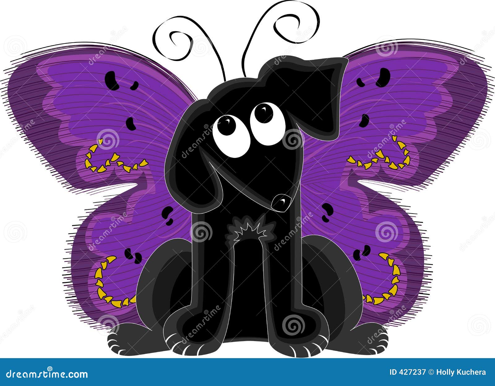 Butterfly Dog stock illustration. Illustration of seasonal - 427237