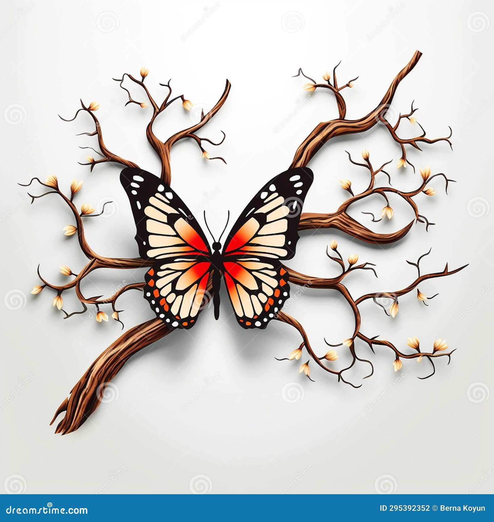 Butterfly Elegance a Symbol of Grace and Refinement Stock Illustration ...