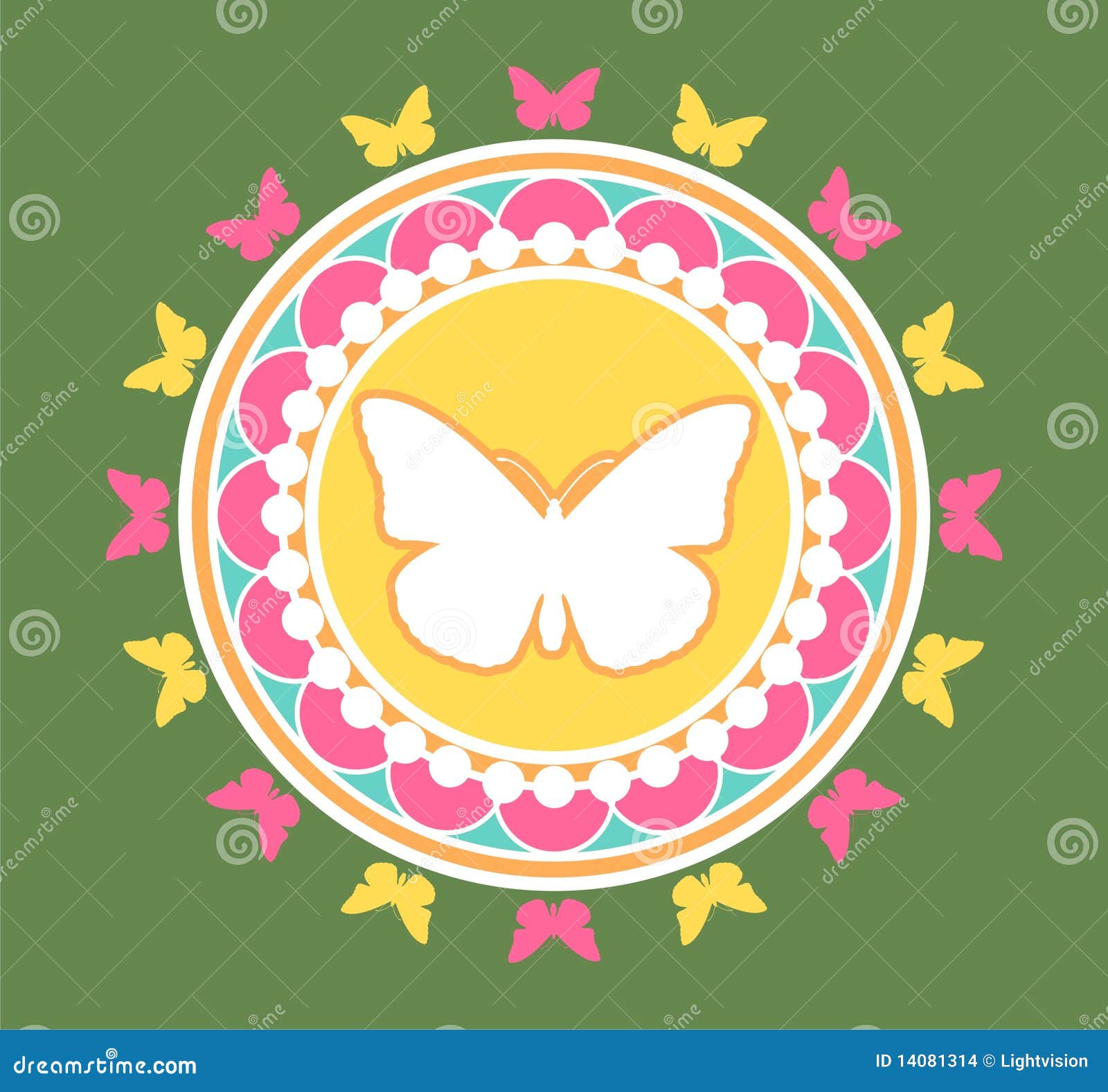 Butterfly Emblem Illustration Stock Vector - Illustration of summer ...