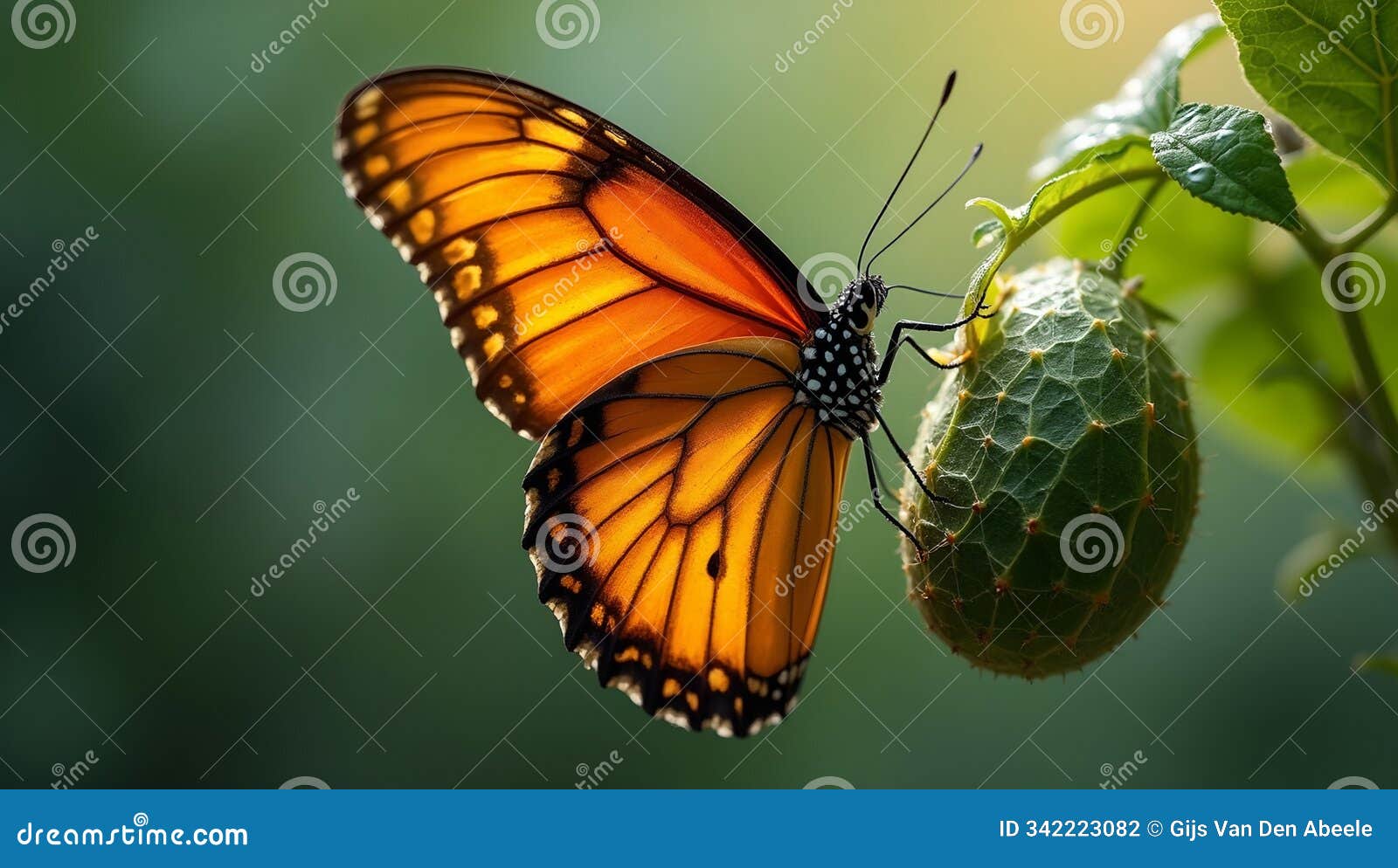 Chrysalis Transformation To Butterfly In Nature Stock Photography ...