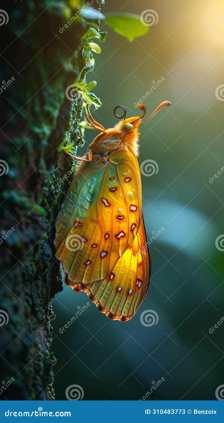 A Butterfly Emerging from Its Chrysalis Stock Image - Image of ...