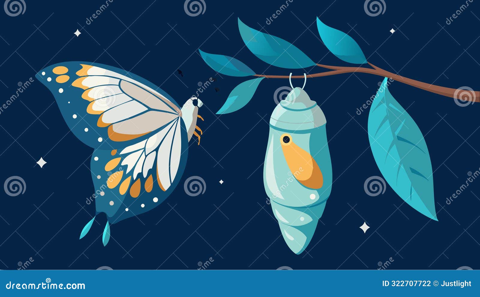 A Butterfly Emerging From Its Co A Symbol Of Enduring Through A ...