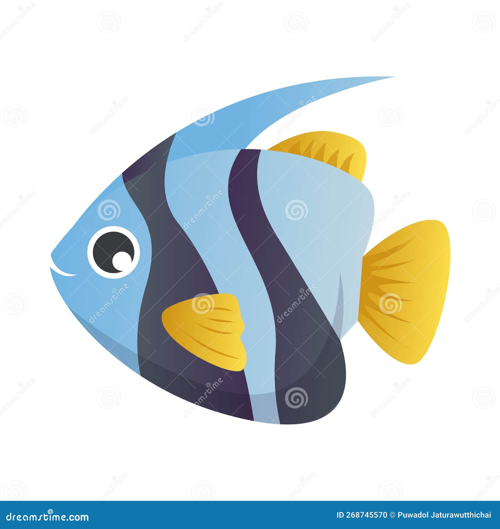 Butterfly Fish Cartoon Character . Vector Stock Vector - Illustration ...