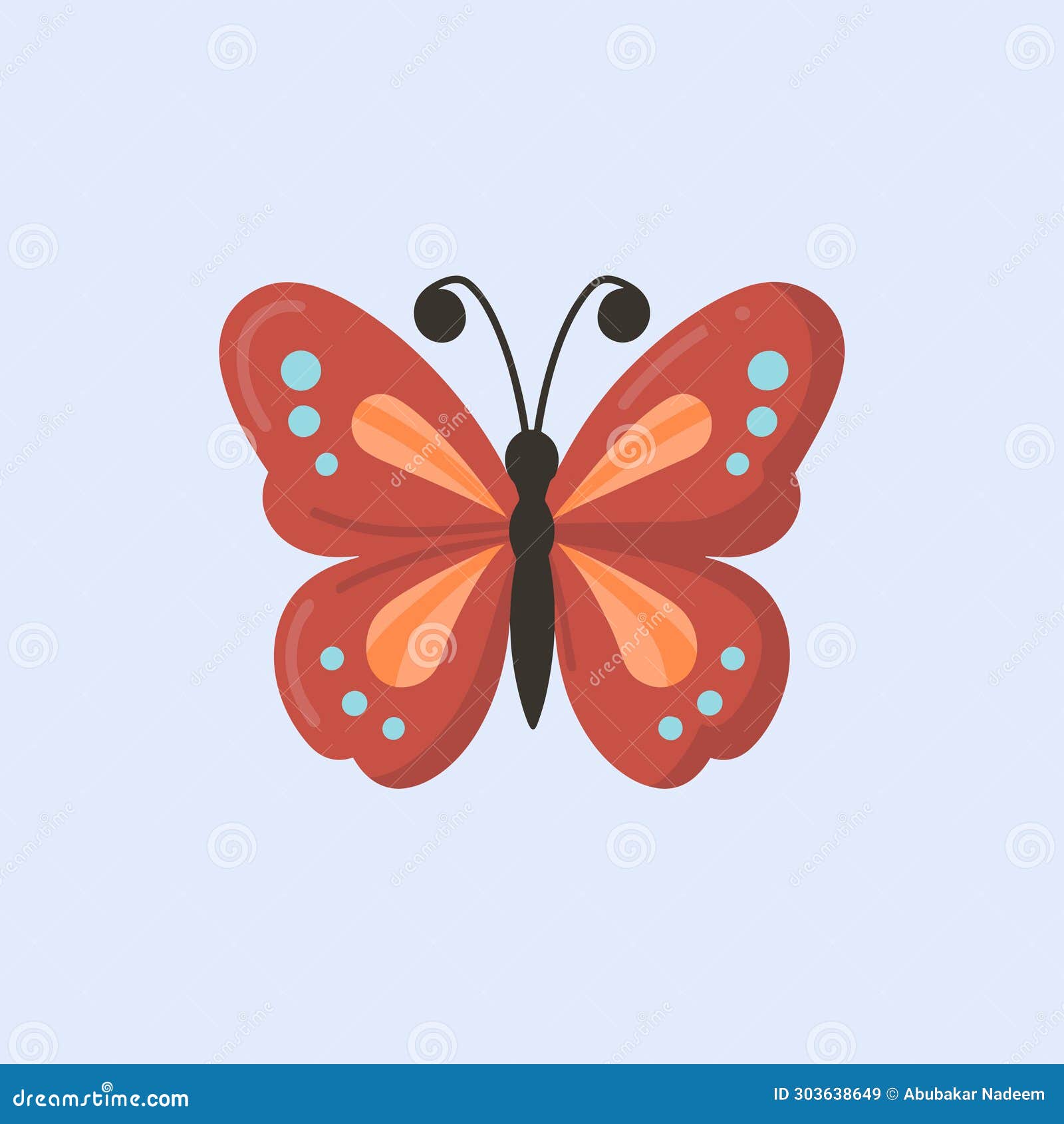 Butterfly Flat Vector Illustration Stock Illustration - Illustration of ...