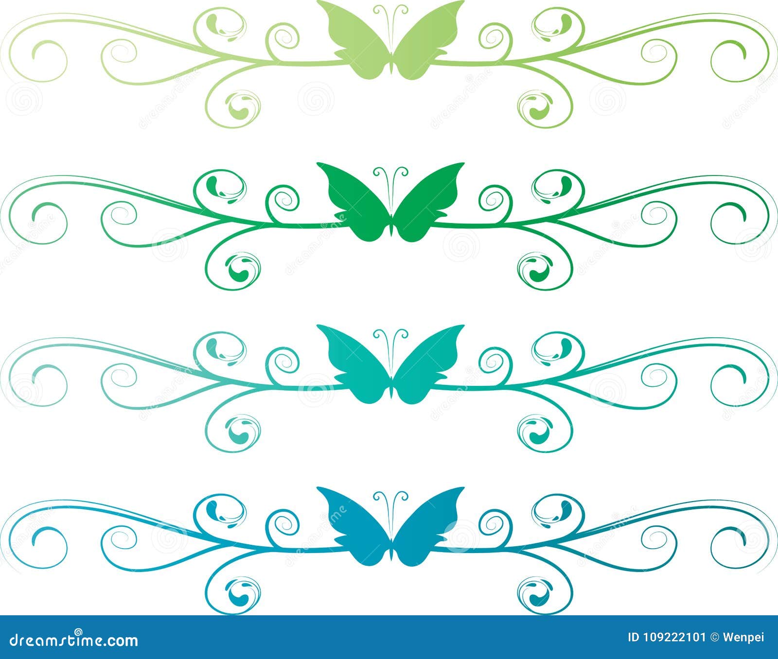 Butterfly Border Vector Illustration | CartoonDealer.com #40132152