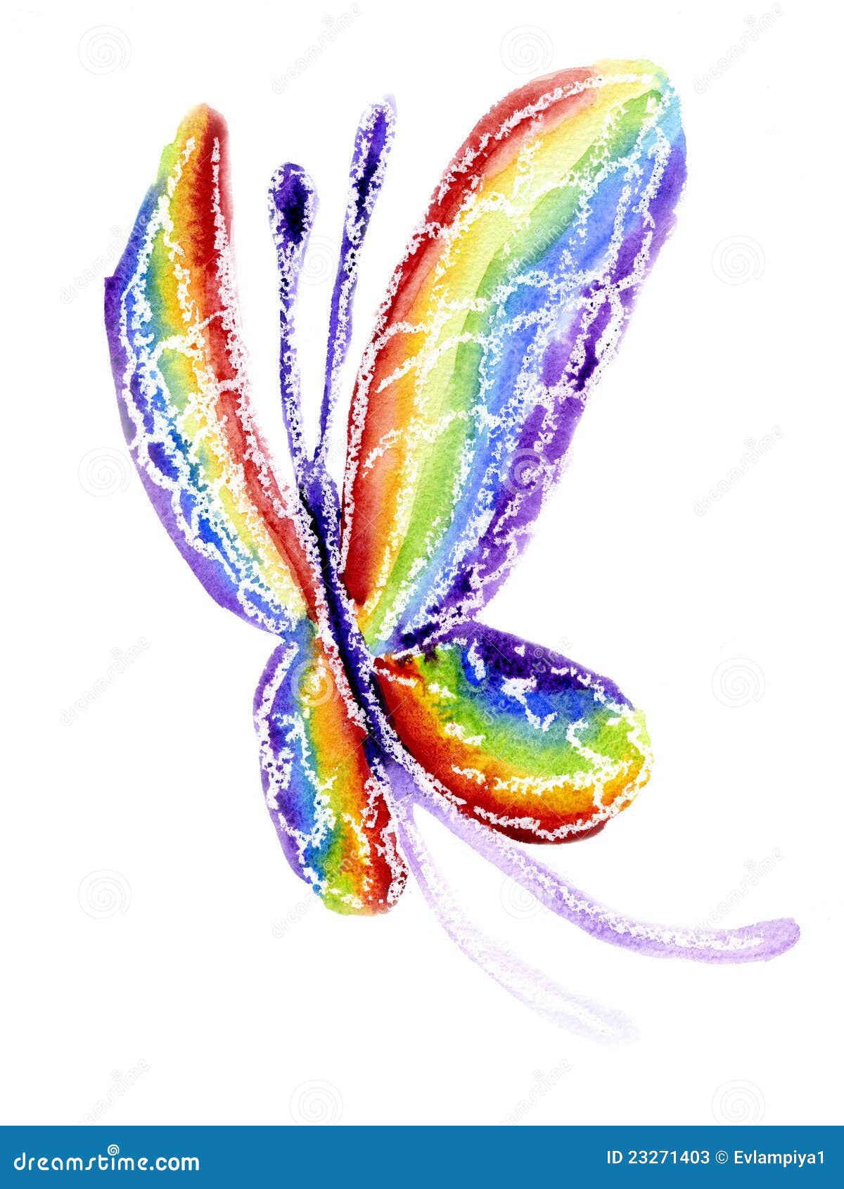 Butterfly in the Form of a Rainbow Stock Illustration - Illustration of ...