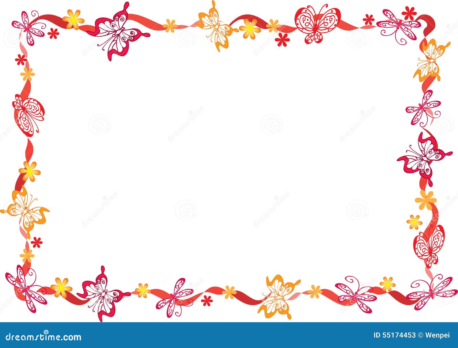 Butterfly with frame stock illustration. Illustration of text - 55174453