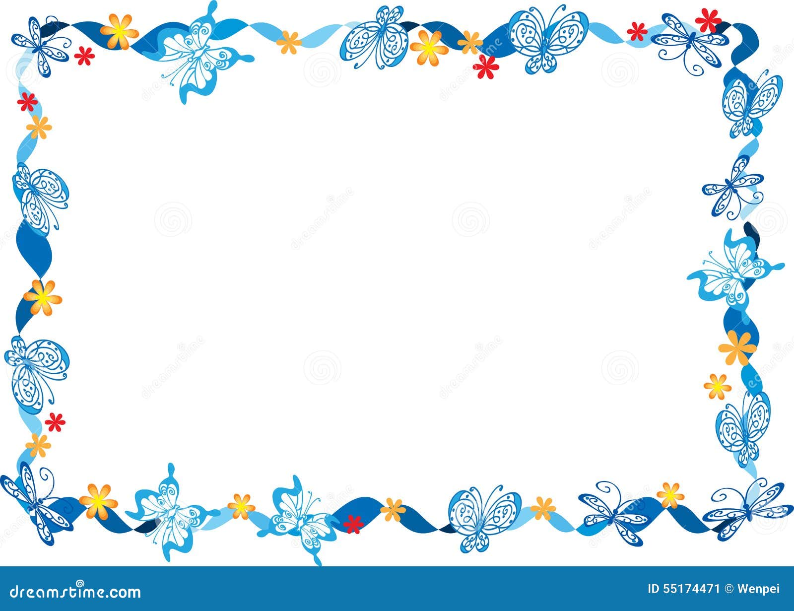 Butterfly with frame stock illustration. Illustration of point - 55174471