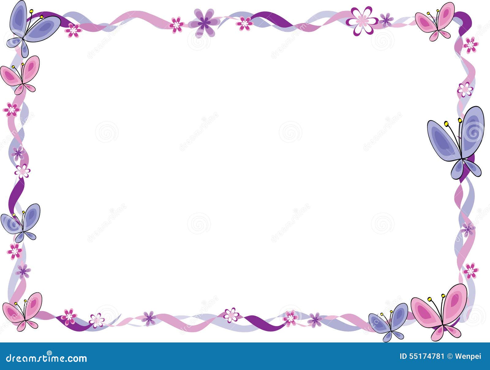 Purple Butterfly Border