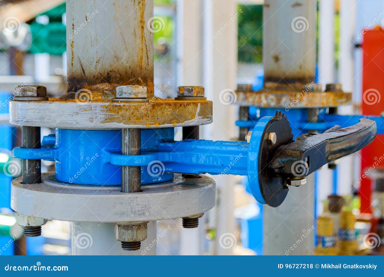 Butterfly Gate Valve To Prevent Reverse Flow of Water Stock Photo ...