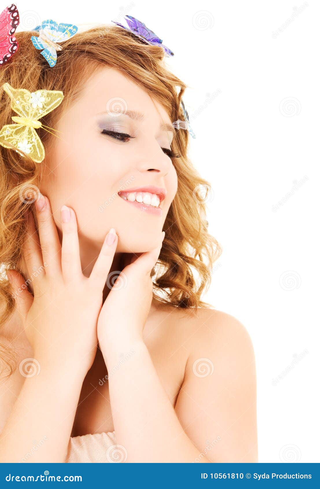 Butterfly girl stock photo. Image of living, happiness - 10561810