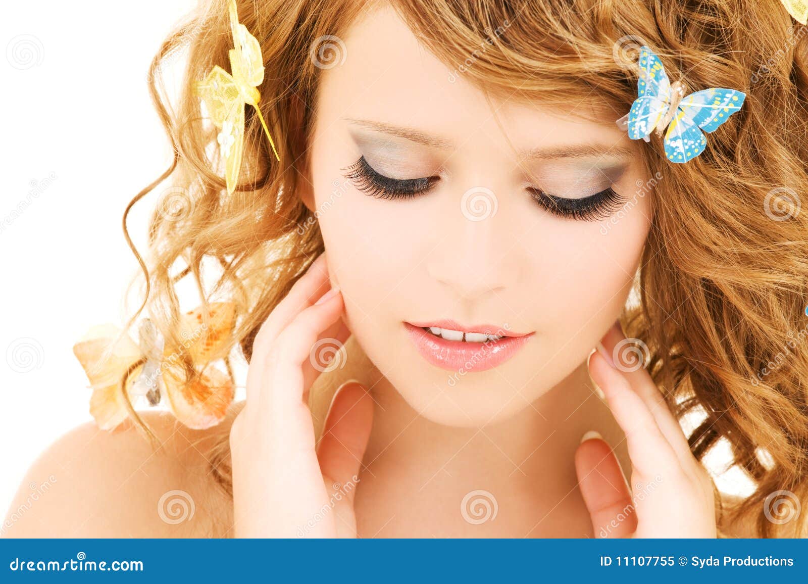 Butterfly girl stock image. Image of beauty, portrait - 11107755