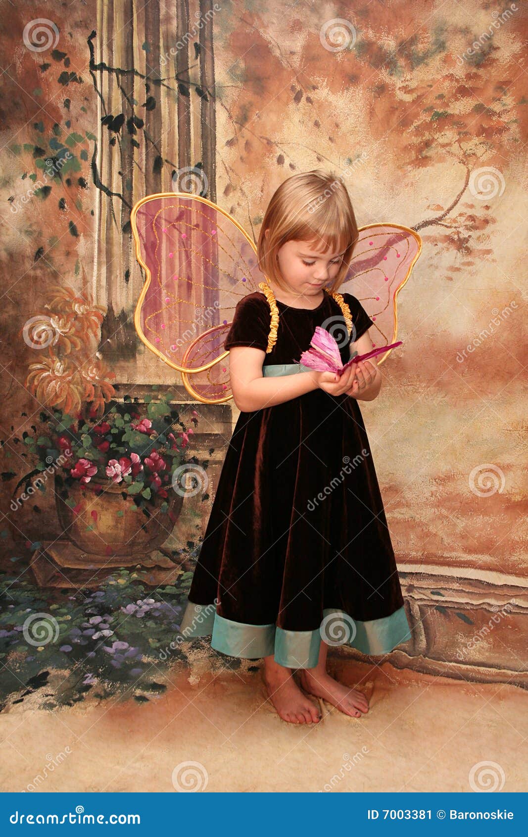 Butterfly Girl Portrait stock image. Image of pose, girl - 7003381