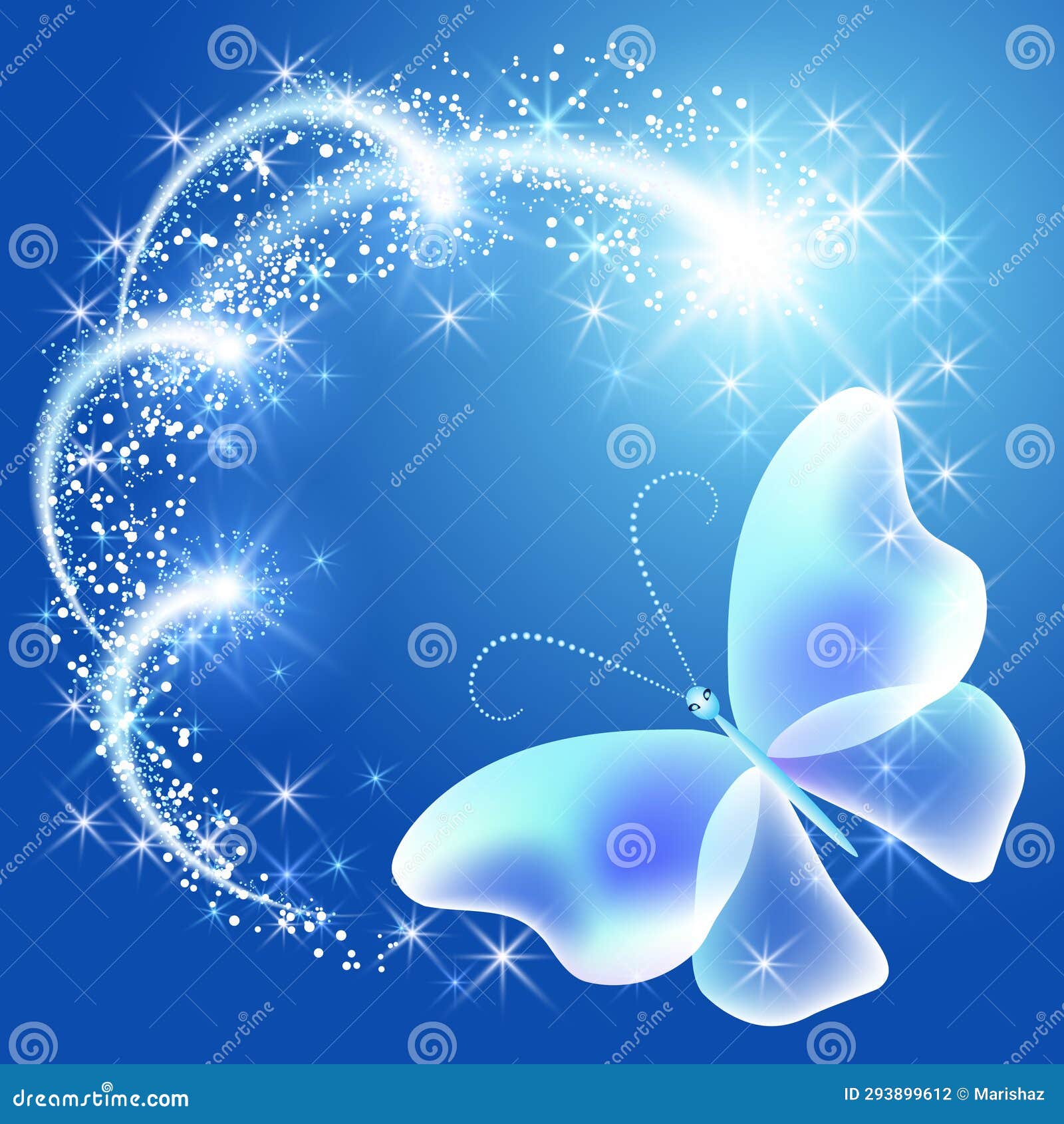 Butterfly with Glowing Firework Stock Vector - Illustration of magical ...