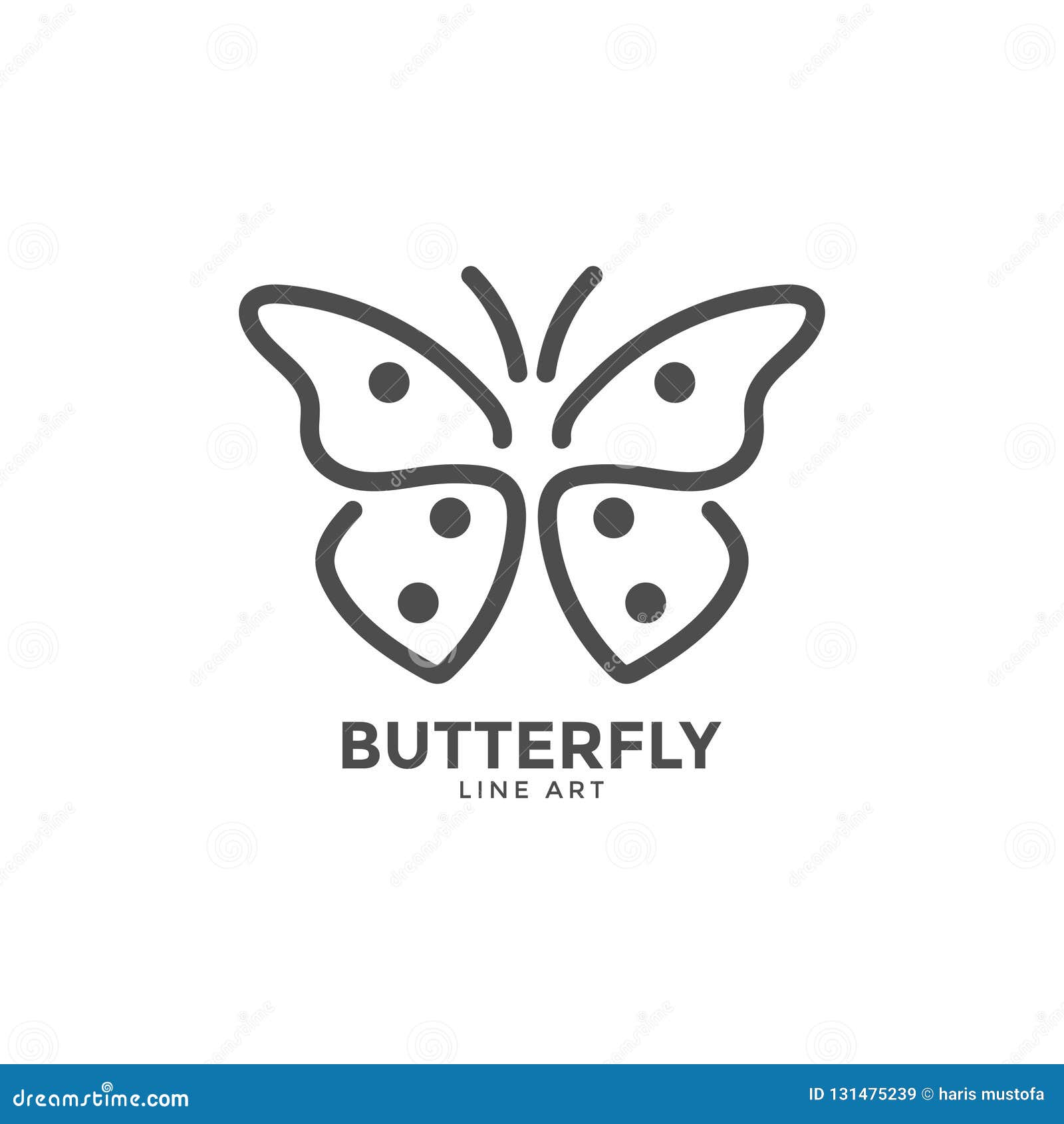 Butterfly Graphic Design Template Vector Stock Vector - Illustration of ...