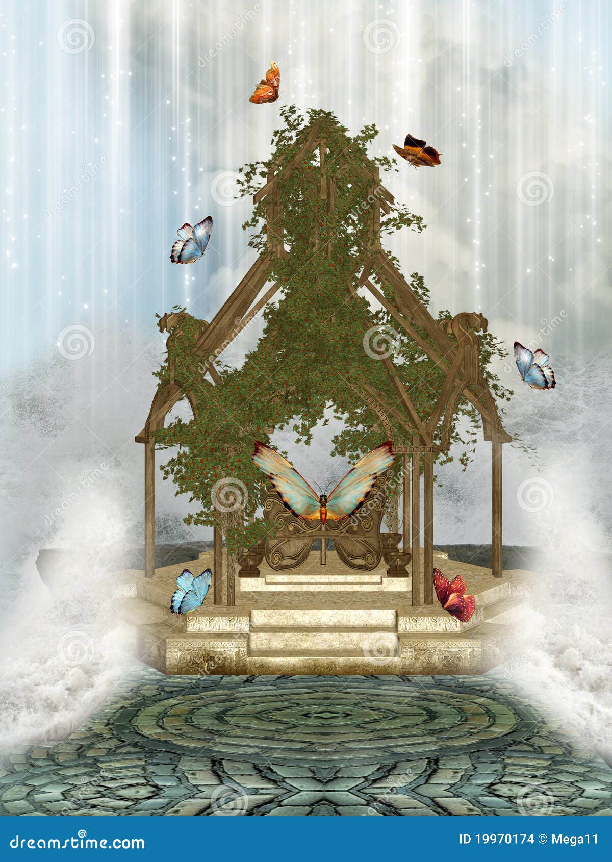 Butterfly house stock illustration. Illustration of digital - 19970174