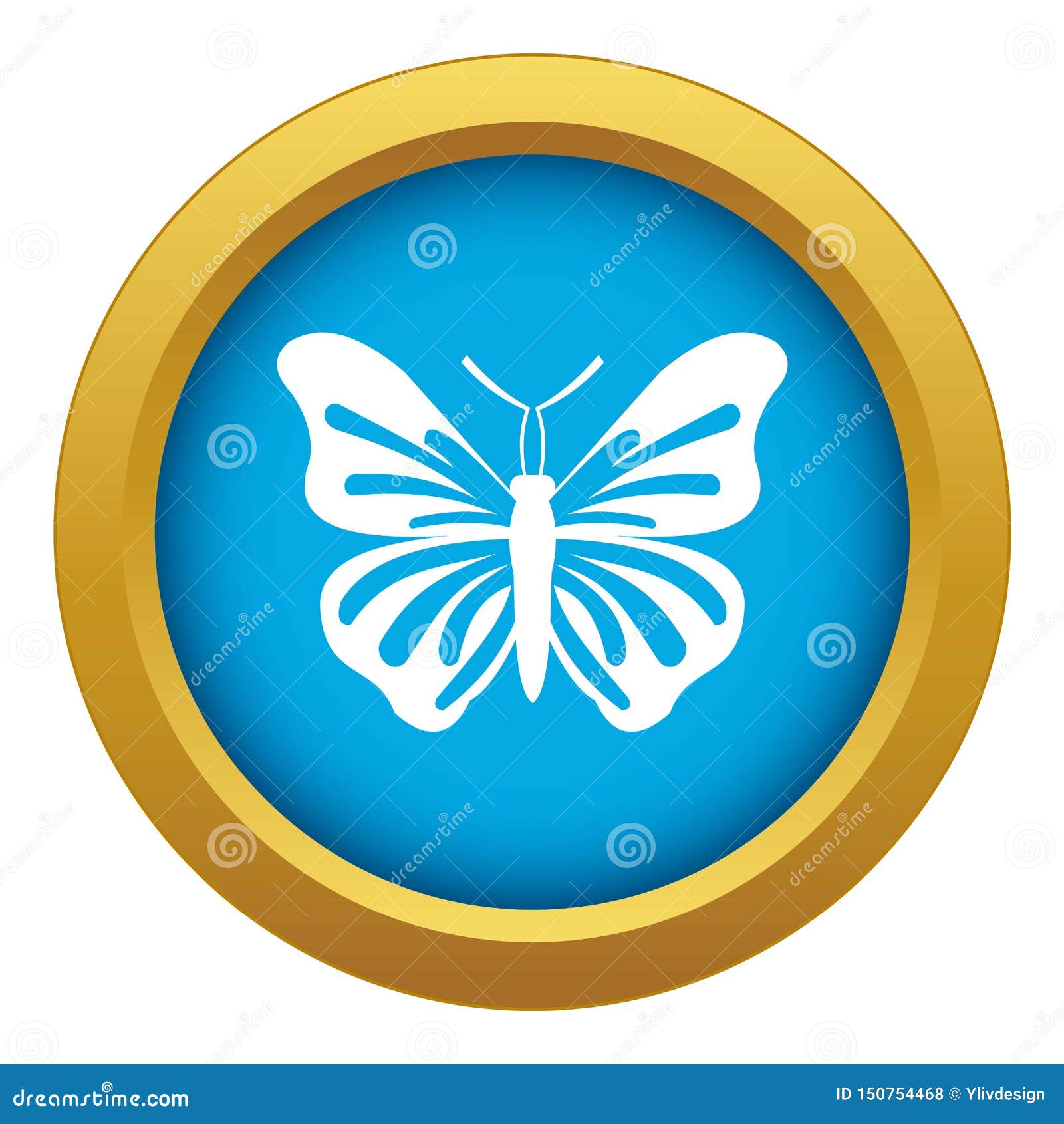 Butterfly Icon Blue Vector Isolated Stock Vector - Illustration of ...