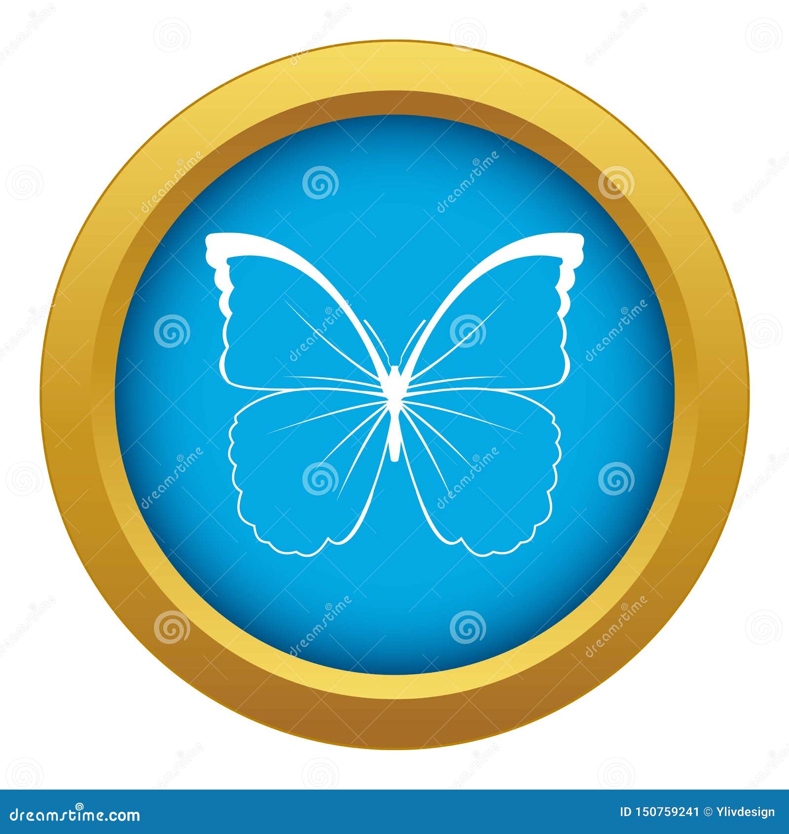 Butterfly Icon Blue Vector Isolated Stock Vector - Illustration of ...