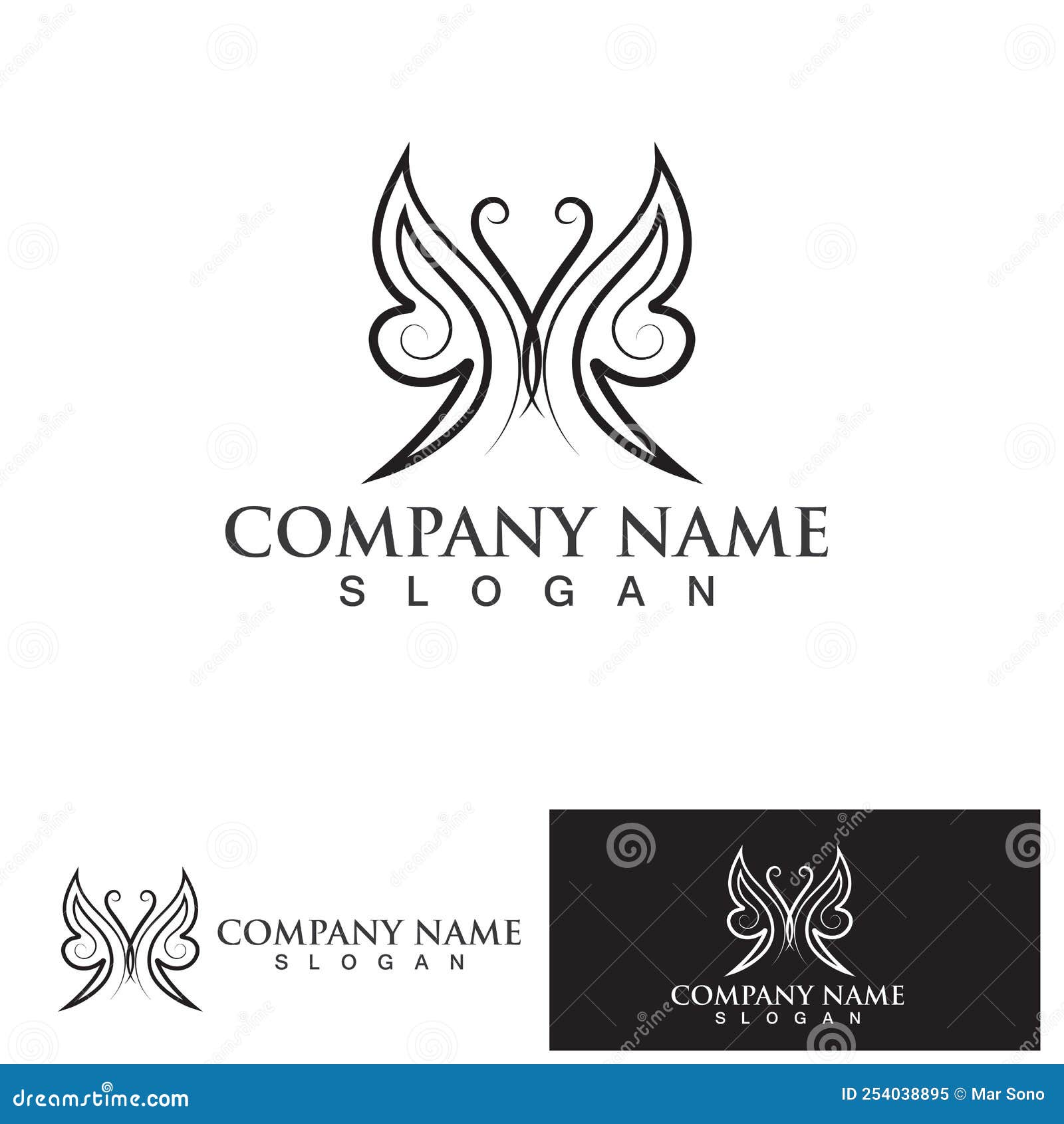 Butterfly Icon Design Logo Vector Design Element Stock Vector ...