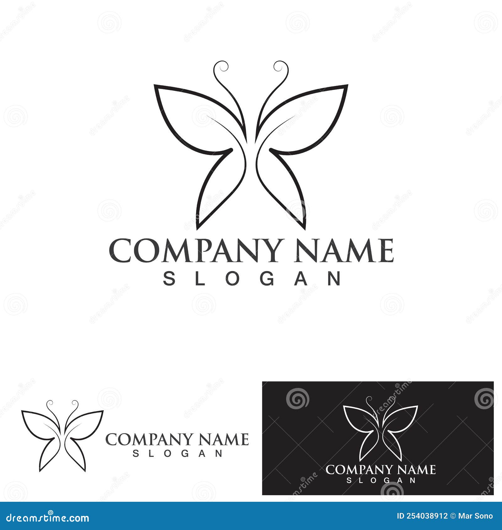 Butterfly Icon Design Logo Vector Design Element Stock Vector ...